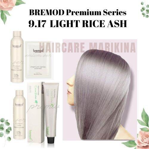 9.17 LIGHT RICE ASH BUNDLE! Bremod Premium Series Hair Color with Hair ...