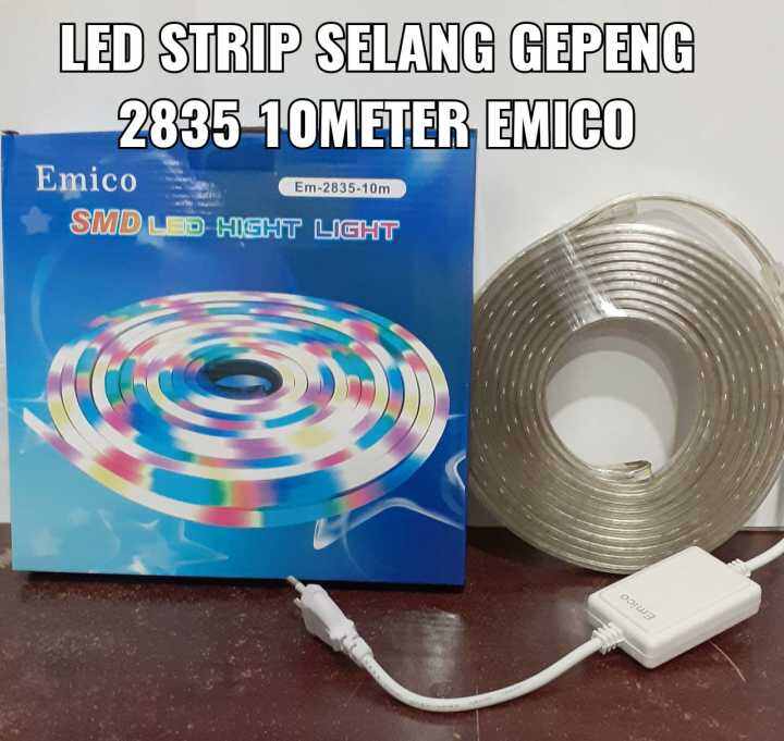 Lampu Led Selang Gepeng / Led Strip RGB 10 Meter Warna Warni | Lazada ...