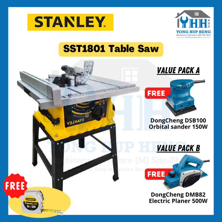STANLEY SST1801 Table Saw with Frame 10" 1800W 4800/MIN / FOC Stanley ...