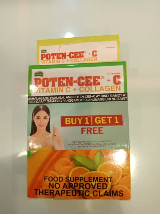 POTENCEE Plus C (Vitamin C + Collagen) Buy 1 Get 1 FREE | Lazada PH