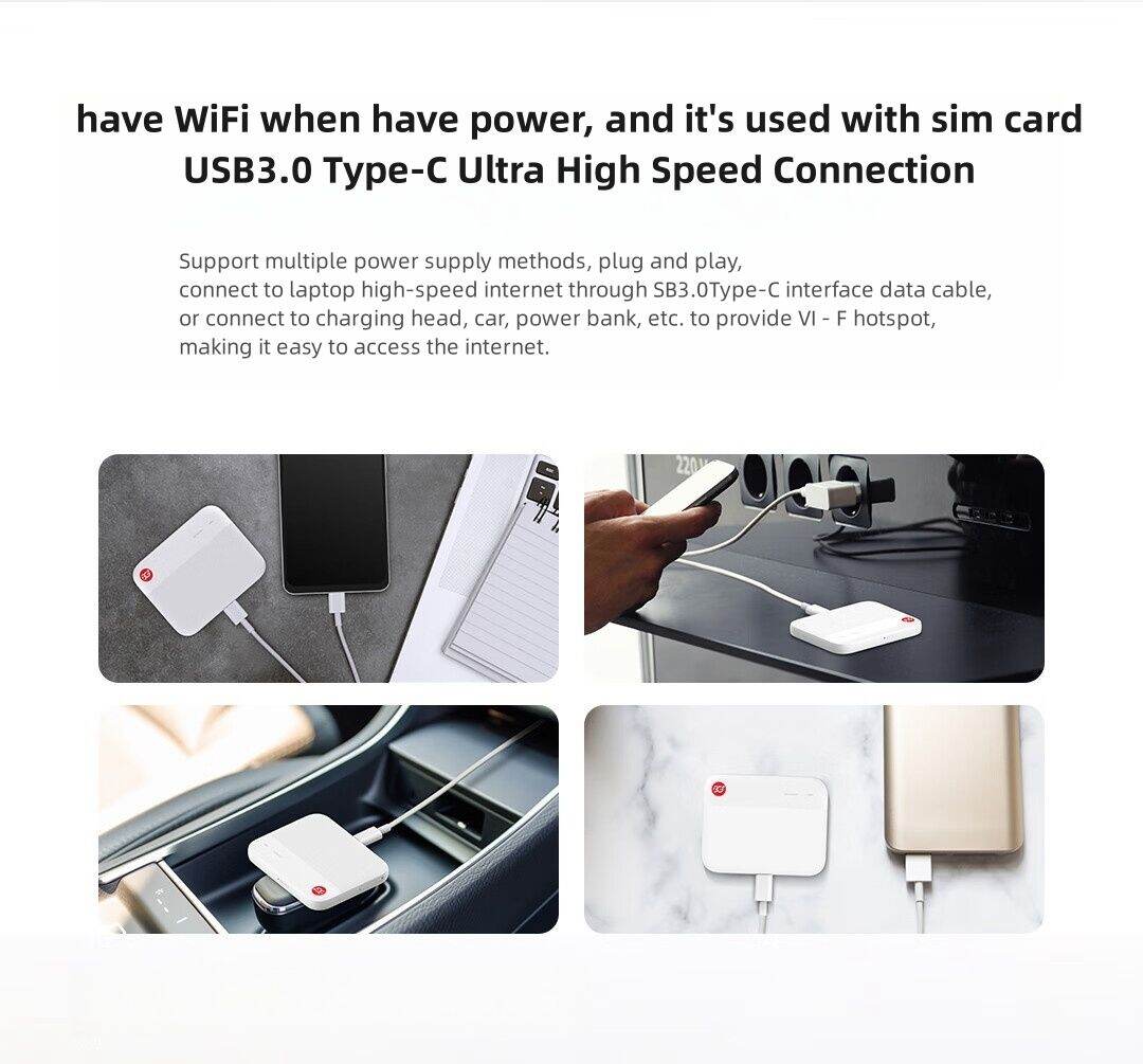 ZTE F50 5G Pocket MiFi 5G Sub-6 SA/NSA N1/5/8/28/41/78 4G Cat15 2.4G/5G ...