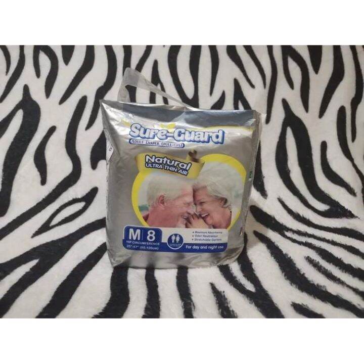 ADULT DIAPERS MEDIUM SIZE - 8pcs. (Sure-guard) ( Pull Ups ) | Lazada PH
