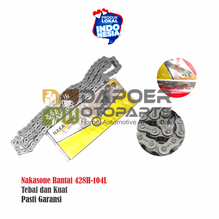 Nakasone Rantai Motor 428H-104L Chain Rante Only Motor Bebek | Lazada ...