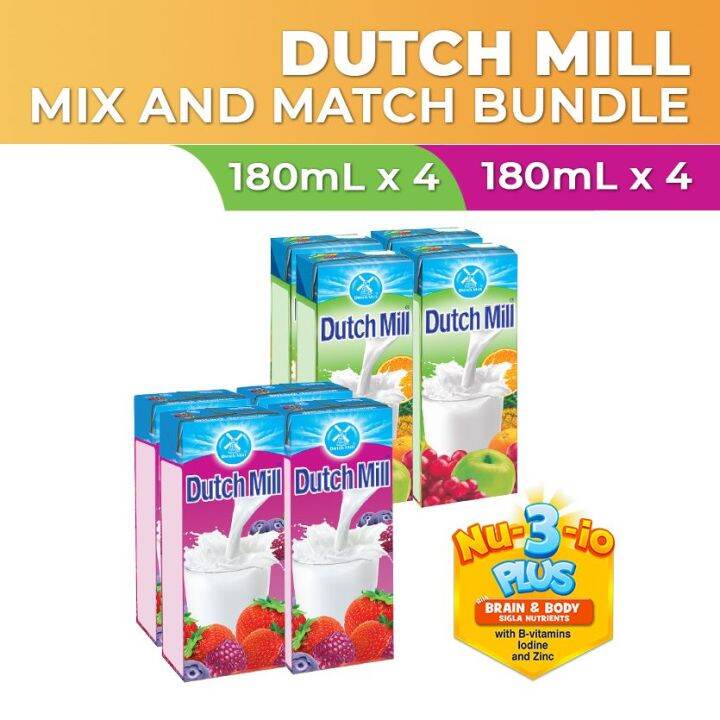 Dutch Mill Yoghurt Drink Superfruits w/ Mixed Berries + Dutch Mill Yoghurt Mixed Fruits Juice ...
