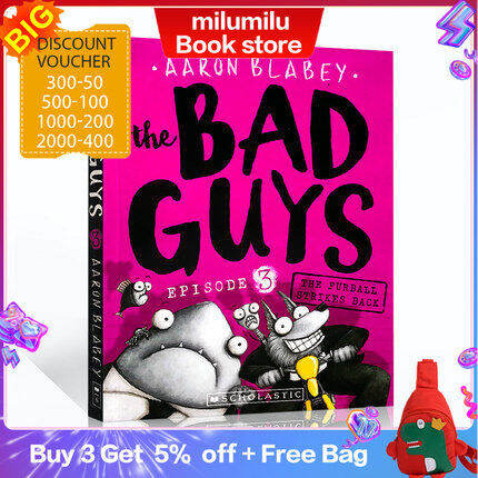 The Bad Guys Aaron Blabey Children's black and white cartoon story film ...