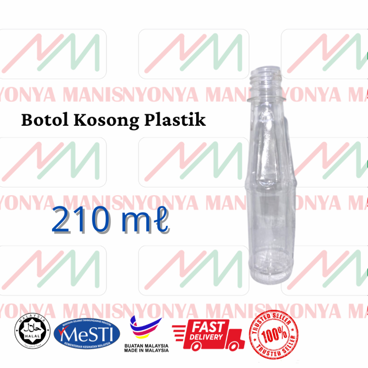 Botol Plastik 210ml /PET Plastic Bottle with cap | Lazada