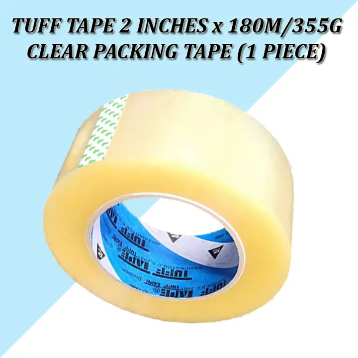 TUFF TAPE 2 INCHES x 180M/355G CLEAR PACKING TAPE (1 PIECE) | Lazada PH