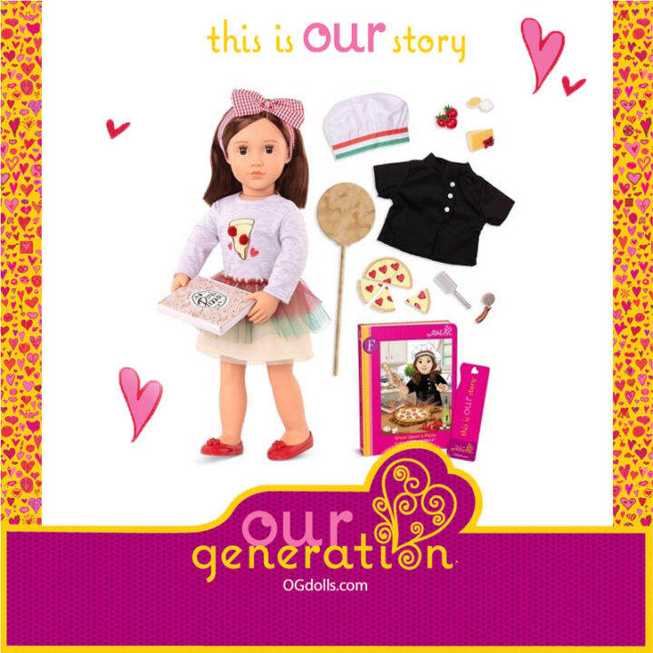 Our Generation 31274 Deluxe Pizzeria Doll With Book (Francesca) For Age ...