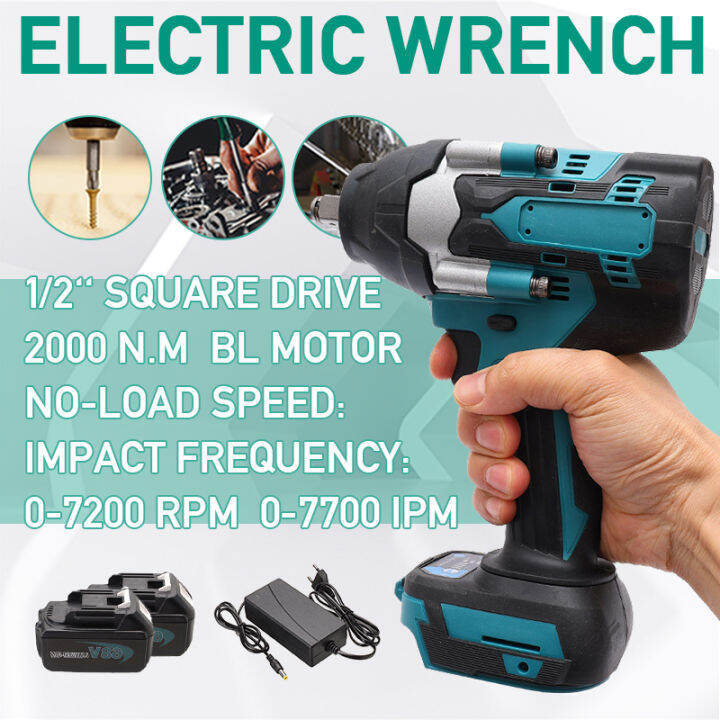 Strong Wrench 2000Nm Torque Brushless Electric Impact Wrench Powerful 1 ...
