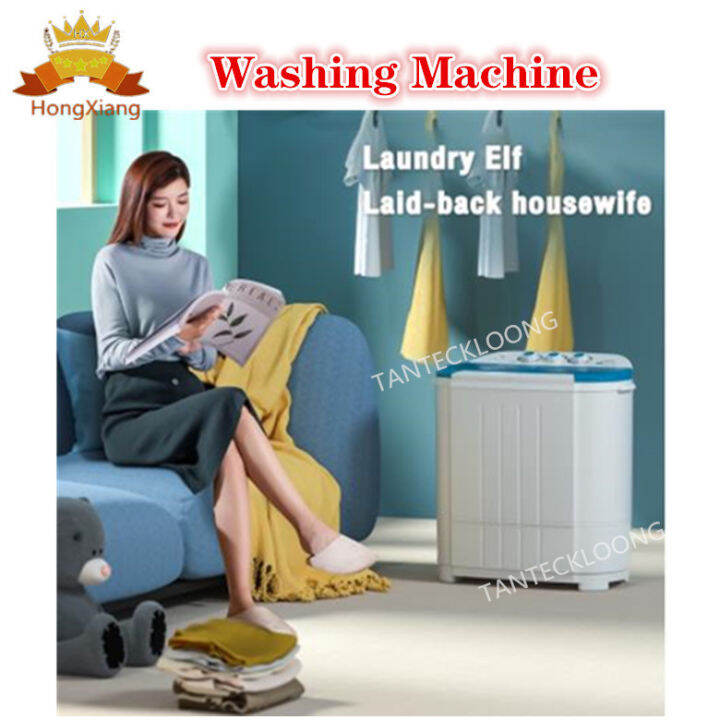 Portable Mini Compact Double Tub Washing Machine 4KG Spin Portable ...