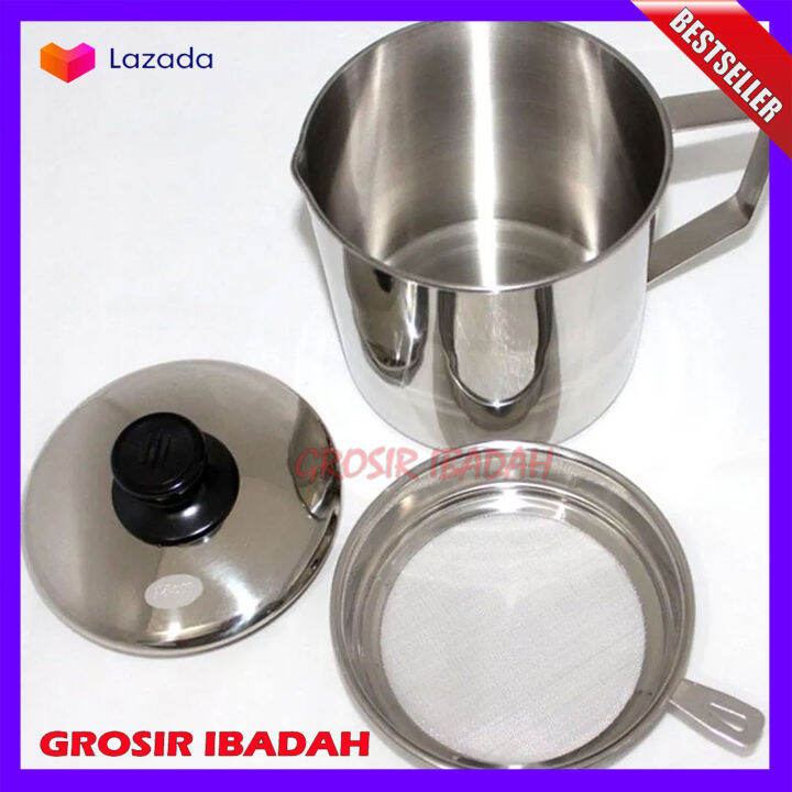 Oil Pot Tempat Wadah Penyaring Minyak 1300ml - Wadah Minyak Goreng dan ...