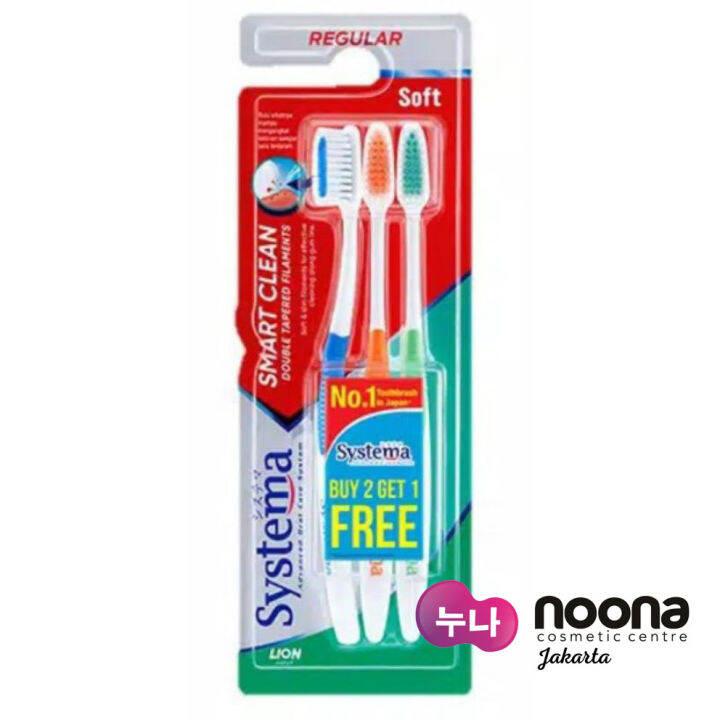 SYSTEMA TOOTHBRUSH SMART CLEAN SIKAT GIGI ISI 3 -NJ | Lazada Indonesia
