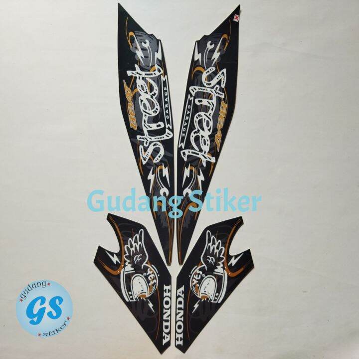 STRIPING STIKER MOTOR LIS HONDA BEAT STREET 2021 FULL HITAM | Lazada ...