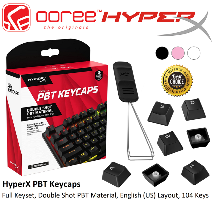 HYPER-X HYPERX PBT KEYCAPS FULL KEYSET WITH 104 KEYS, DOUBLE SHOT PBT ...