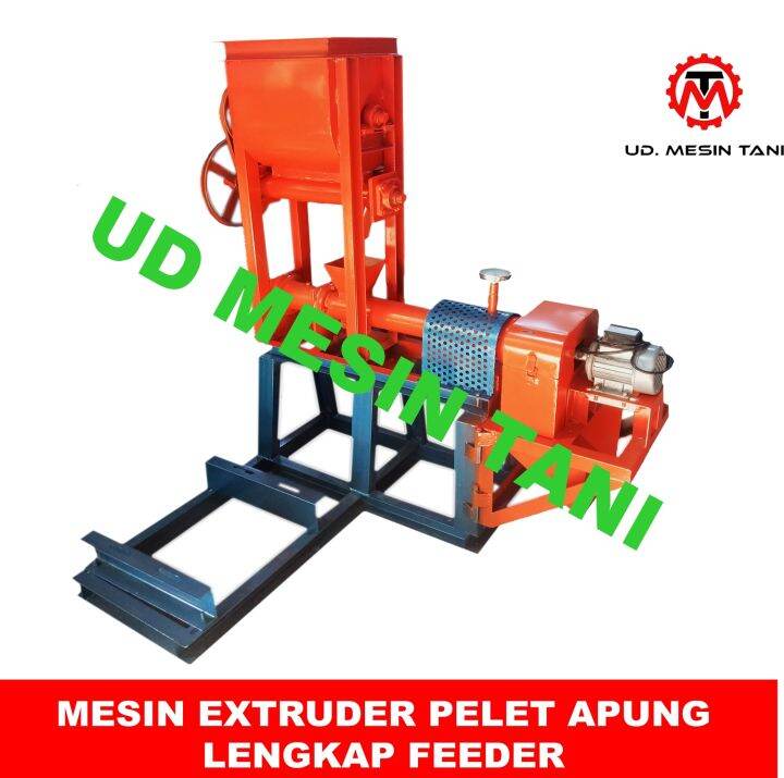 MESIN EXTRUDER CETAK PELET APUNG IKAN LENGKAP FEEDER ( GRATIS ONGKIR ...