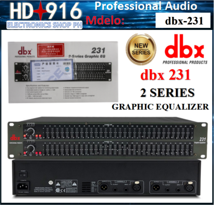 The Equalizer DBX 231 SUB 2 SERIES GRAPHIC EQUALIZER WITH SUB OUTPUT ...