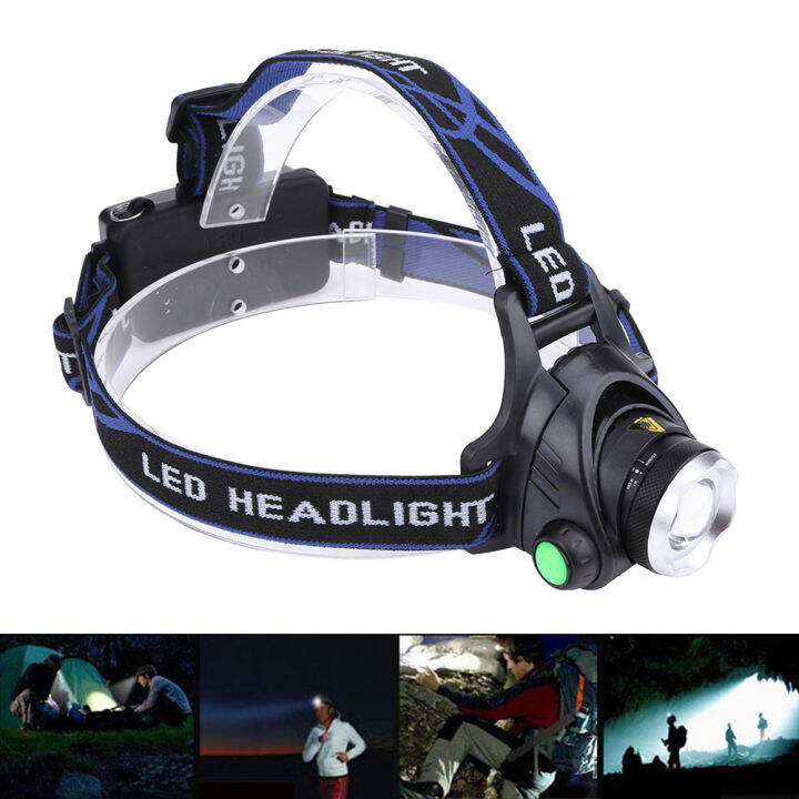 [Arrived within 3 days] T6 Zoom Waterproof Headlamp Fishing Miner Head ...