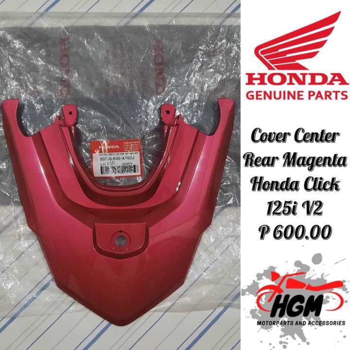 CENTER COVER REAR, MAGENTA HONDA CLICK 125i V2 GAME CHANGER (83750-K59 ...