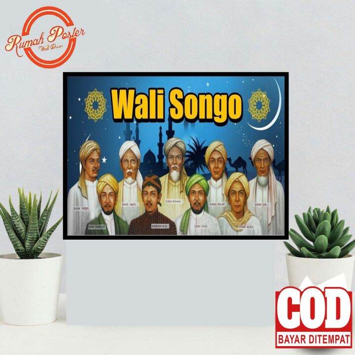 (COD) POSTER WALI SONGO / HIASAN DINDING / HIASAN FOTO DINDING ...