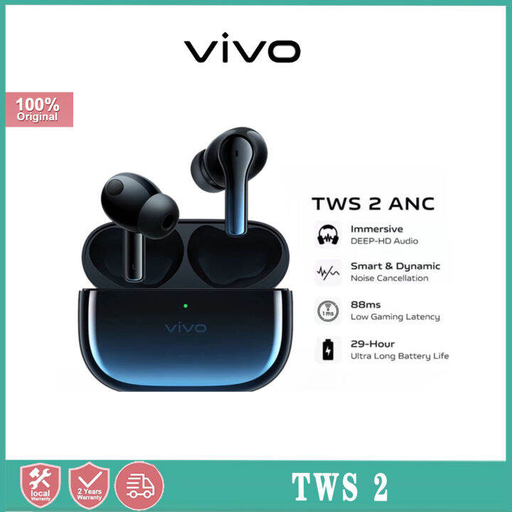 Vivo TWS 2 True Wireless Noise Reduction Bluetooth Headset Call Sport ...