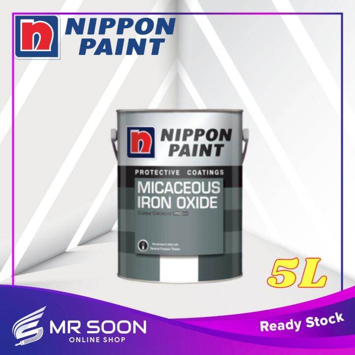 NIPPON PAINT MIO 5L Micaceous Iron Oxide/Nippon Mio/Cat Besi / Cat ...