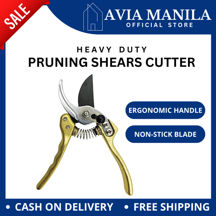 Avia Manila Pruning Shears Cutter with Non-Stick Blade and Aluminium ...