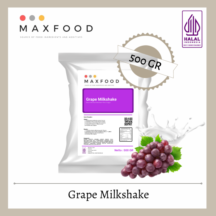 GRAPE MILKSHAKE / BUBUK MILKSHAKE RASA ANGGUR 500 GR | Lazada Indonesia
