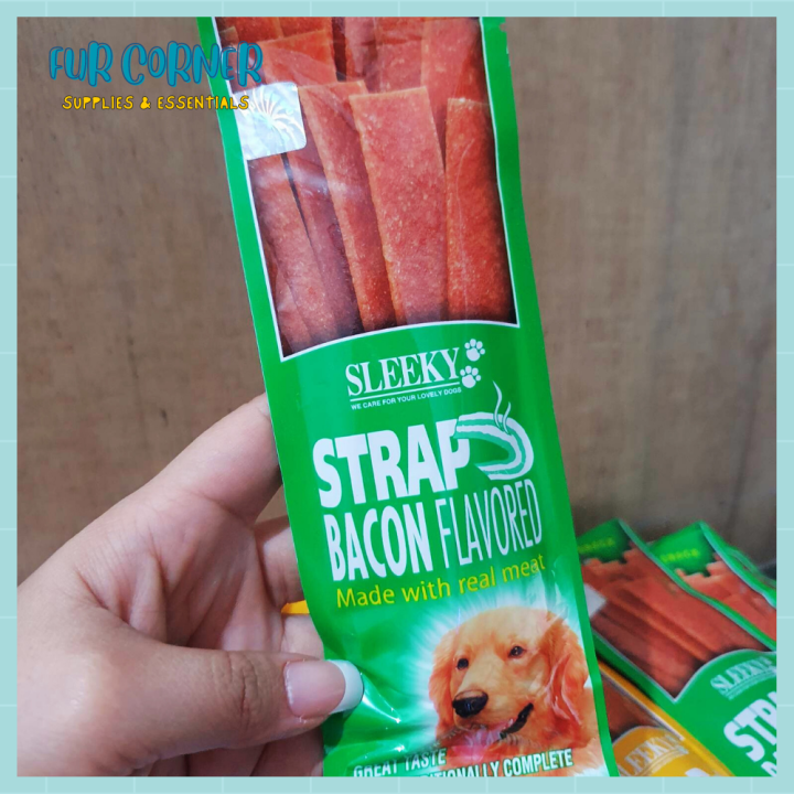SLEEKY CHEWY SNACKS 50g - Strap Dog Treats (Bacon Flavor) | Lazada PH