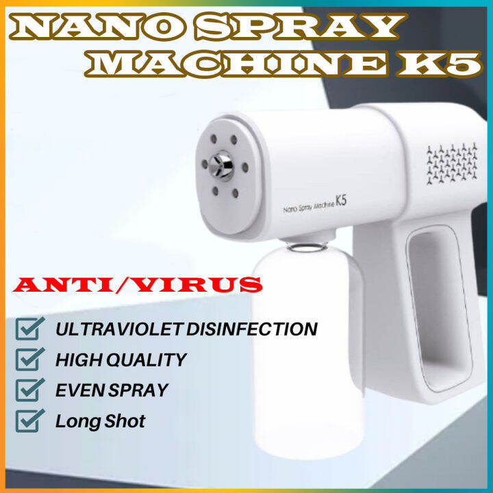 New K5 Nano Spray Gun Wireless Atomized Disinfection Gun Rechargeable ...