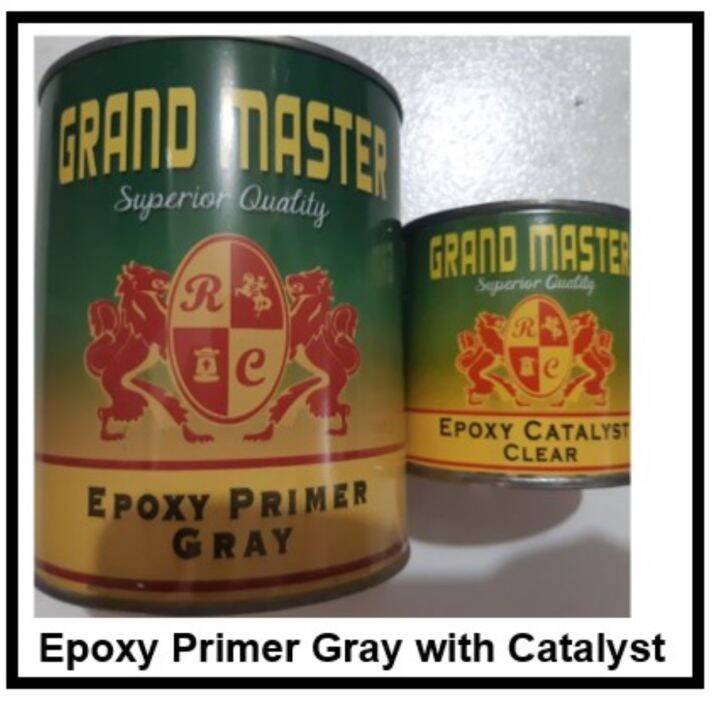 Cian Epoxy Primer Gray Paint with Catalyst for Metal Rust Prevention (1 ...