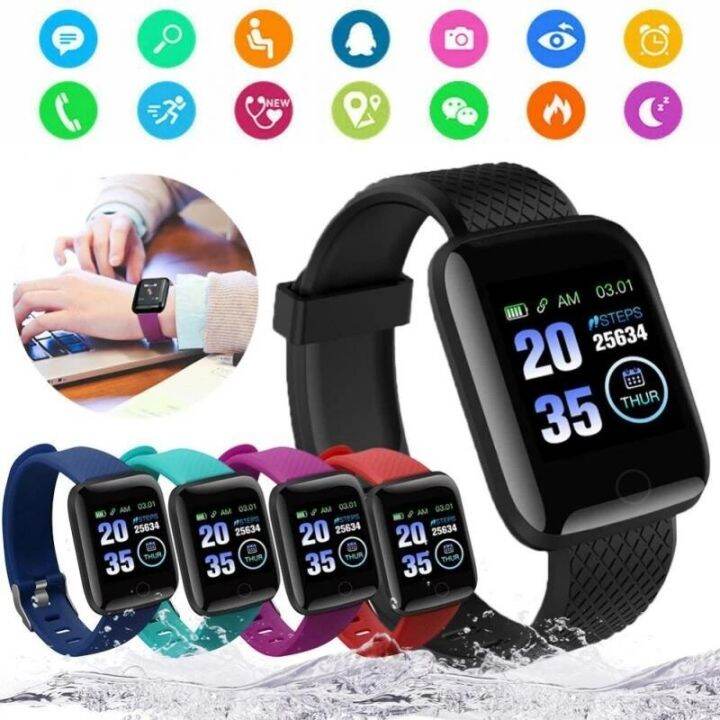 【Philippines Stock】Original 116plus/D20 Smart Watch Men Blood Pressure ...