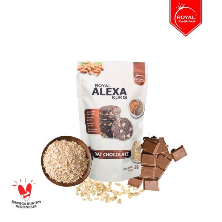 Royal Alexa Oat Almond Chocolate Cookies - Gluten Free 180 g | Lazada ...
