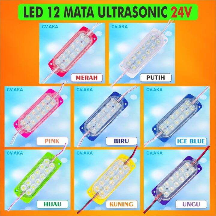 Modul Lampu LED Ultrasonic Waterproof 12 Mata 7W 24V Variasi Truk Bus | Lazada Indonesia