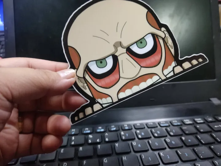 colossal titan peeker (attack on titan) vinyl sticker | Lazada PH