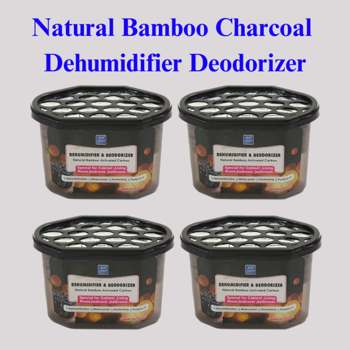 MAJU AIROMA Natural Bamboo Charcoal Dehumidifier Deodorizer 600ml ...