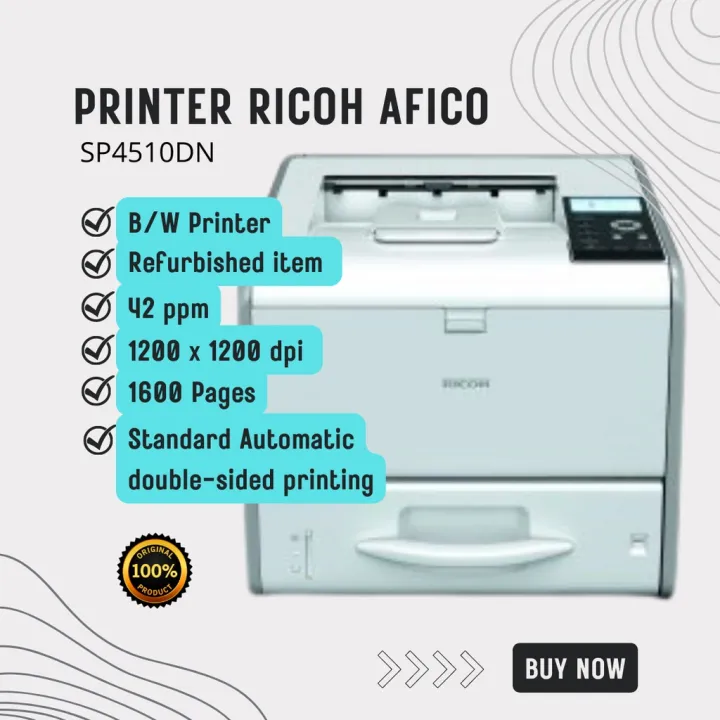 Printer: Ricoh Aficio Laserjet SP4510DN (Refurbished) | Lazada