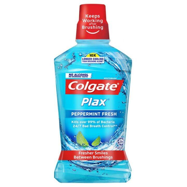 Colgate Mouthwash Plax Peppermint (light Blue) 500ml | Lazada PH