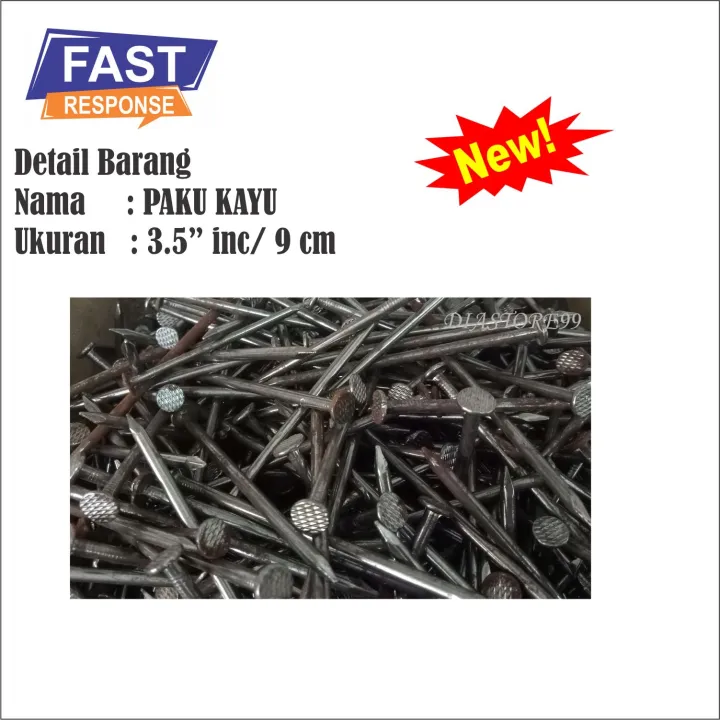 paku kayu ukuran 3 1/2" berat 1/4 kg 1/2 kg 1 kg paku galar paku usuk paku reng paku dudur paku ...