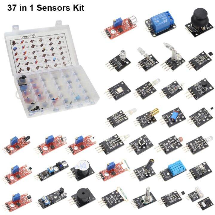 37 In 1 Sensor Kit Starters Kit สำหรับ UNO R3สำหรับ MEGA 2560 Raspberry Pi Pico W ESP32อุปกรณ์ ...