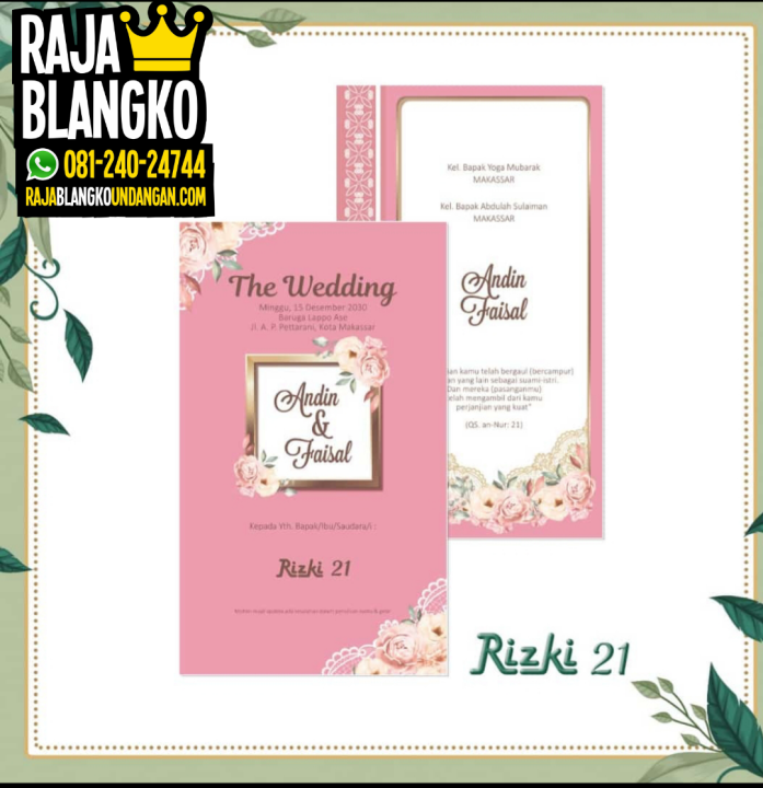 BLANGKO UNDANGAN RIZKI 21 | RAJA UNDANGAN | Lazada Indonesia BLANGKO UNDANGAN RIZKI 21 | RAJA UNDANGAN | Lazada Indonesia