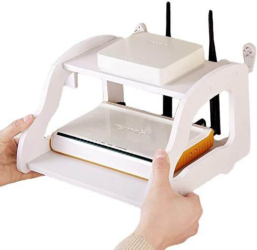Wifi Rack Wooden Wall Mounted Wifi Router Shelf Set-Top Box Bracket ...