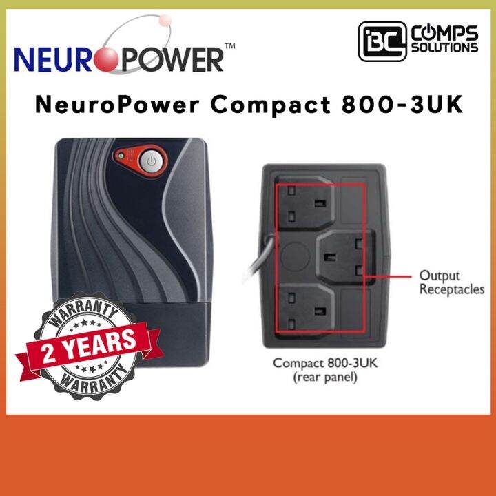 NEUROPOWER AVR COMPACT 800-3UK 800VA INTERACTIVE UPS BATTERY | Lazada