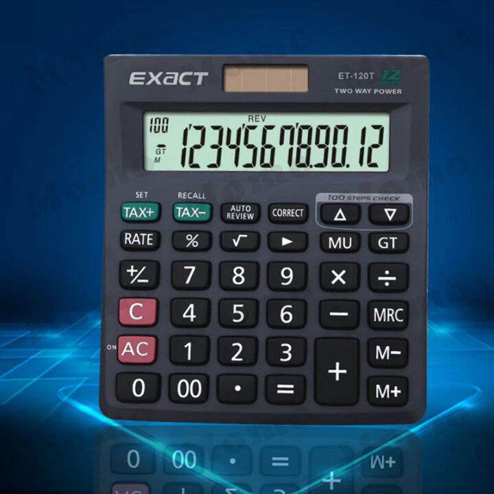 Electronic calculator 12 digits big display/button,solar/battery,office ...