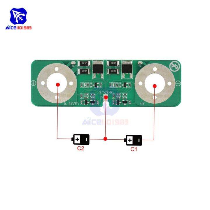 diymore 2.7V / 2.85V / 3.0V 2S 3000F Ultracapacitor Balancing Board ...