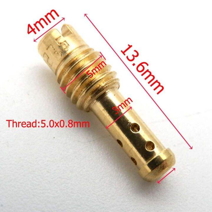 Brass Carburetter Hex Type Main Jet And 8 Bleed Holes Pilot Jet For Mikuni Vm/Tm/Tmx VM22/210 ...