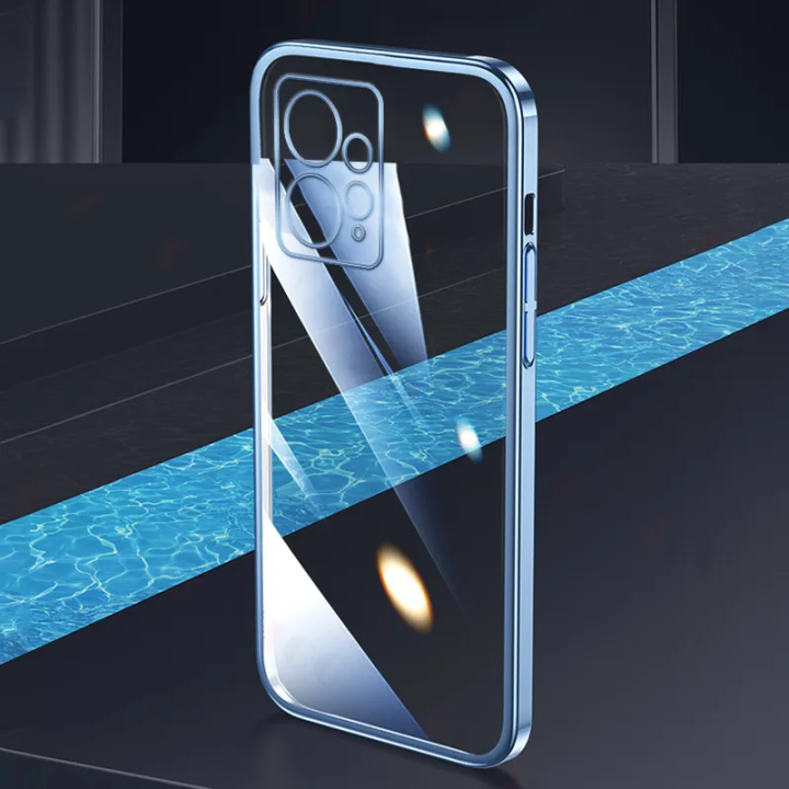 CASE REDMI NOTE 12 PRO 5G SILIKON CLEAR BENING PLATINIG LIST GOLD SOFT ...