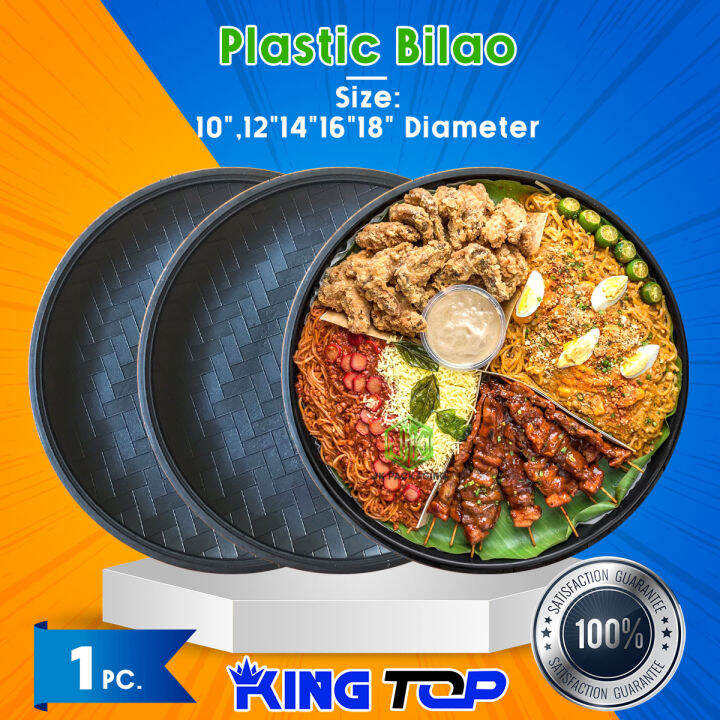 1 PC.】SIZE #10, #12, #14, #16, #18 Plastic Bilao Black Food-grade ...