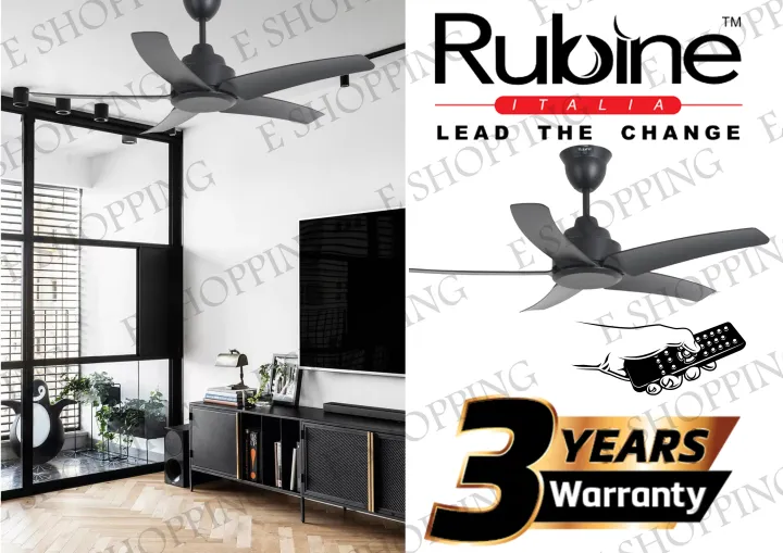 RUBINE RCF-VENTO42-5B-OB 42 5 Blades Ceiling Fan (Oil Brown) | Lazada