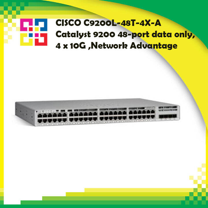 CISCO C9200L-48T-4X-A Catalyst 9200 48-port data only, 4 x 10G ,Network ...