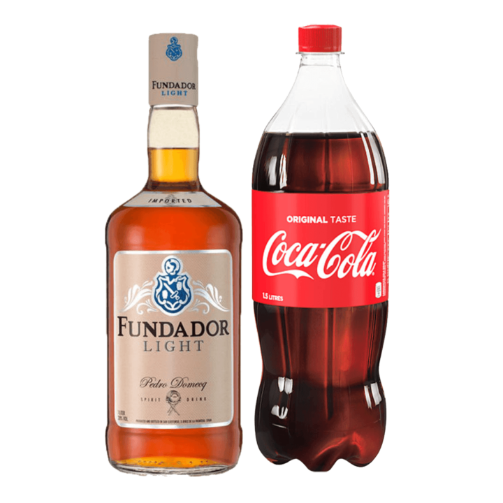 Fundador Light 1L + FREE Coca-Cola 1.5L | Lazada PH